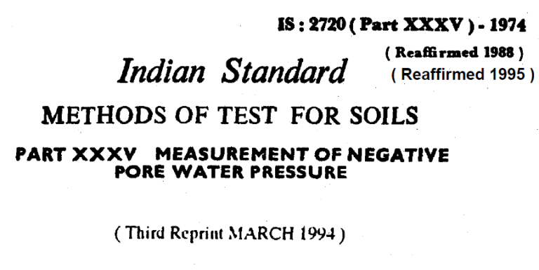 IS-2720-(PART 35)-1974- INDIAN STANDARD METHODS OF TEST FOR SOILS ...