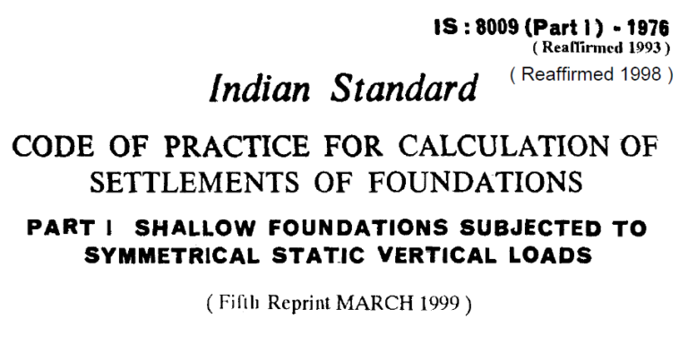 IS-8009-(PART 1)-1976 INDIAN STANDARD CODE OF PRACTICE FOR CALCULATION ...