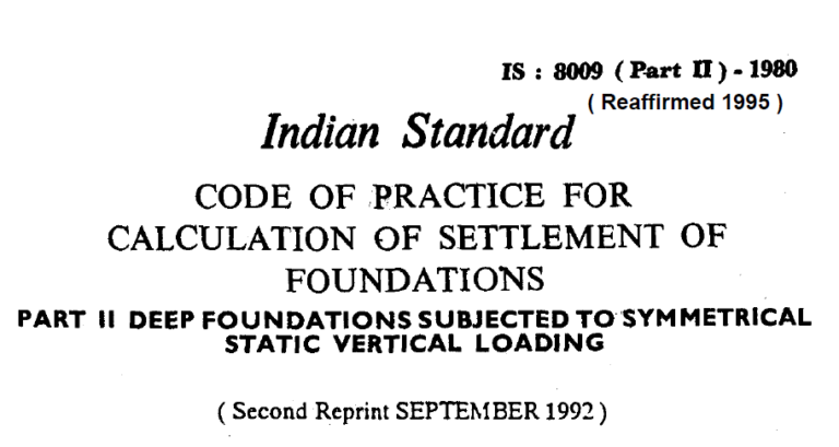 IS-8009-(PART 2)-1980 INDIAN STANDARD CODE OF PRACTICE FOR CALCULATION ...