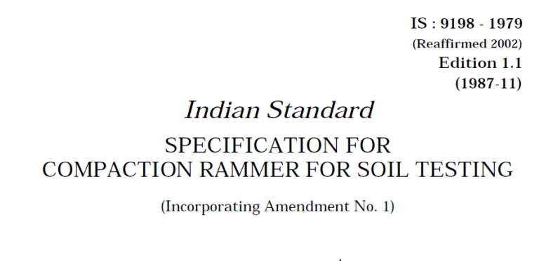 IS-9198-1979 INDIAN STANDARD SPECIFICATION FOR COMPACTION RAMMER FOR ...